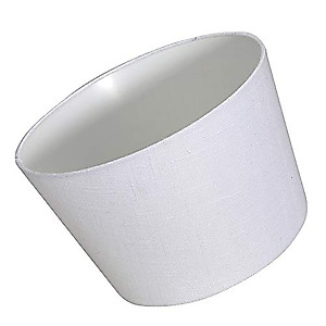 TOOTOO STAR Double 10x12x8" Fabric Natural Linen Cone Drum Hand Craft Medium Lamp Shade Set of 2, Lampshade for Floor Table Lamp, Spider (Bright White)