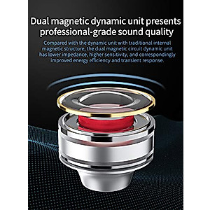 CCA CSN Hybrid Dual Drivers in-Ear Headphones, 1DD+1BA HiFi Stereo Noise Isolating IEM Wired Earphones/Earbuds/Headsets with Detachable Cable for Sports/Workout/Game (without MIC, Grey)