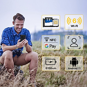 UMIDIGI Bison GT2 PRO 5G Rugged Unlocked Smartphones, 8G+256GB Waterproof IP68/IP69K Android 12 MediaTek Dimensity 900 6nm 64MP+8MP+5MP Camera 6.5" FHD 6150mAh Fast Charge NFC Cell Phone