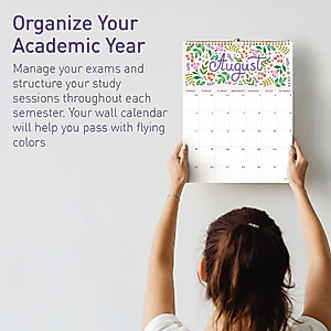 S&O Five Color Floral 2024 Wall Calendar Runs from Now to December 2024 - Tear-Off Monthly Calendar - Academic Wall Calendar - Hanging Calendar to Track Anniversaries & Appointments - 13.5"x10.5”in