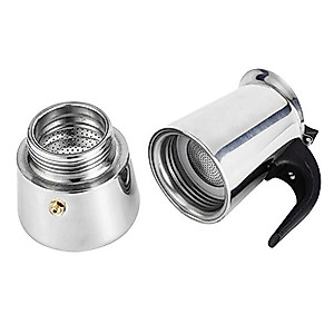 Coffee Maker, Stainless Steel Moka Coffee Pot Stovetop Latte Maker Percolator Stove Top Filter Coffee Maker Pot Easy Clean (100ML 2 Cup )