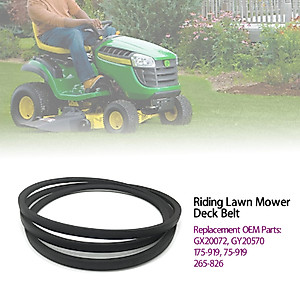 Rinlius GX20072 Mower Deck Belt (1/2" x 104") for John Deere LA105 LA115 L110 D110 L100 L130 L1742 D100 D120 D130 Riding Lawn Mower with 42 inch Deck Replaces OEM GY20570