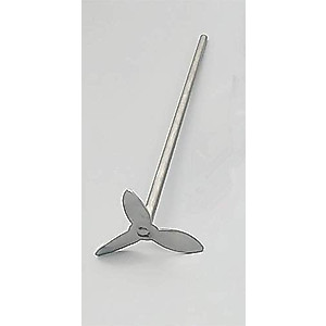 YUCHENGTECH Three Blade Stirring Rod Stirring Bar Electric Overhead Stirring Rod Anchor Paddle Mixer Shaft Rod Stainless Steel Stirrer 7.8x2.2x0.23in for Lab Industrial Mixing