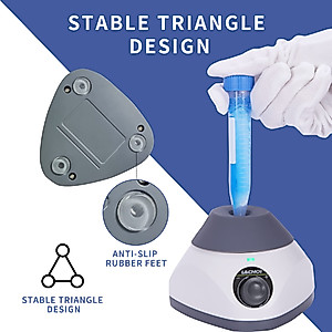 LACHOI Mini Vortex Mixer Lab Vortex Shaker with Touch Function 500-3500rpm Mix Up to 50ML 4.5mm Orbital Diameter for Nail Polish Ink Eyelash Adhesives Acylic Paint Test Tube Vortex Paint Mixer