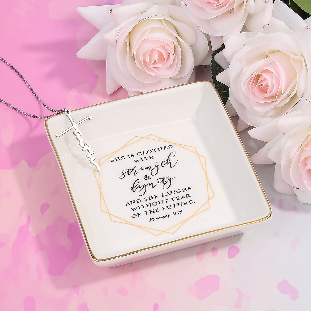 Astrogliter Christian Mothers Day Gifts Christian Gifts for Women, Inspirational Gifts for Women, Birthday Gifts for Women, 7 pcs Religious Gifts Basket for Women Friends Female Sister Mom.