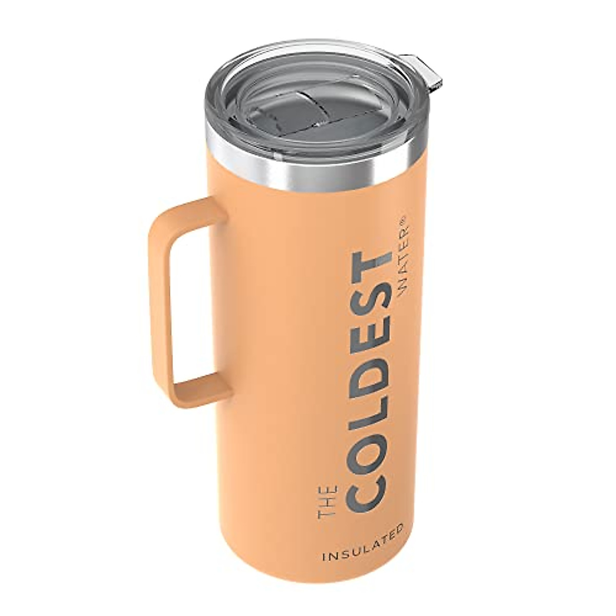 The Coldest Coffee Mug - Stainless Steel Super Insulated Travel Mug for Hot & Cold Drinks, best for tea, lattes, cappuccino Coffee Cup(Peach 32 oz)