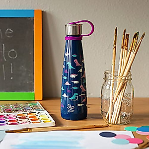 S'ip by S'well Stainless Steel Water Bottle - 15 Oz - Blue Sunshine - Double-Walled Vacuum-Insulated Keeps Drinks Cold for 24 Hours and Hot for 10 - with No Condensation - BPA-Free