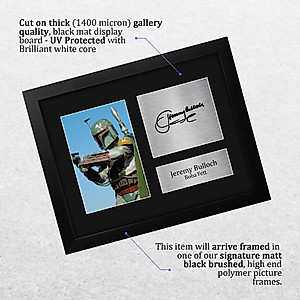 HWC Trading Jeremy Bulloch USL Framed Signed Printed Autograph Star Wars Boba Fett Print Photo Picture Display - US Letter Size