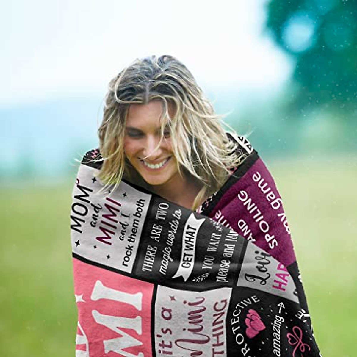 Ruvinzo Mimi Gifts, Mimi Gifts for Grandma, Grandma Birthday Gifts, Great Grandma Gifts for Mimi Grandma, Nana Gifts for Grandma, Grandmother Gift Ideas, Mimi Mother’s Day Gigi Gift Blanket 60” x 50”