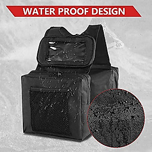 ALAVENTE ATV UTV Tank-Top Saddle Bag - Motorcycle Tank Bag - Snowmobiles ATV Tank Top Saddle Bag Waterproof - for Yamaha Suzuki Kawasaki Harley (ATV Bag Black)