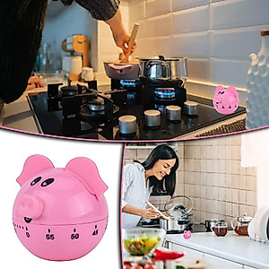 Kitchen Timer Pig Shaped Mechanical Timer Countdown 60 Minutes Cooking Timer for Home Children's Classroom Activities