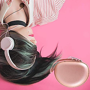 Headphone Case for Picun P26 / for Beats Solo3 2/ for Beats Studio3/ for Elecder i39 On-Ear Headphones More Foldable Bluetooth Wireless Headset (Extra Large) - Rose Gold