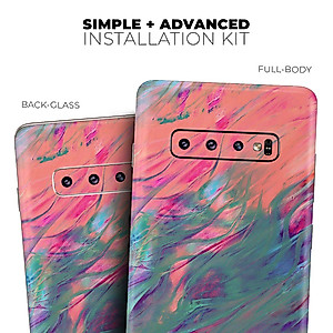 DesignSkinz Liquid Abstract Paint Remix V19 Protective Vinyl Decal Wrap Skin Cover Compatible with The Samsung Galaxy S20 (Screen Trim & Back Glass Skin)