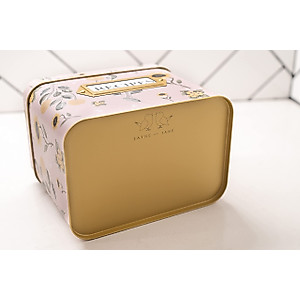 Recipe Box w/ 26 A-Z Dividers - Note Card Holder - Beautiful 4x6 Recipe Card Box - Tin Recipe Organizer w/ 2 Labels Recipes & Notes - Waterproof Index Card Holder for kitchen countertop, office desk