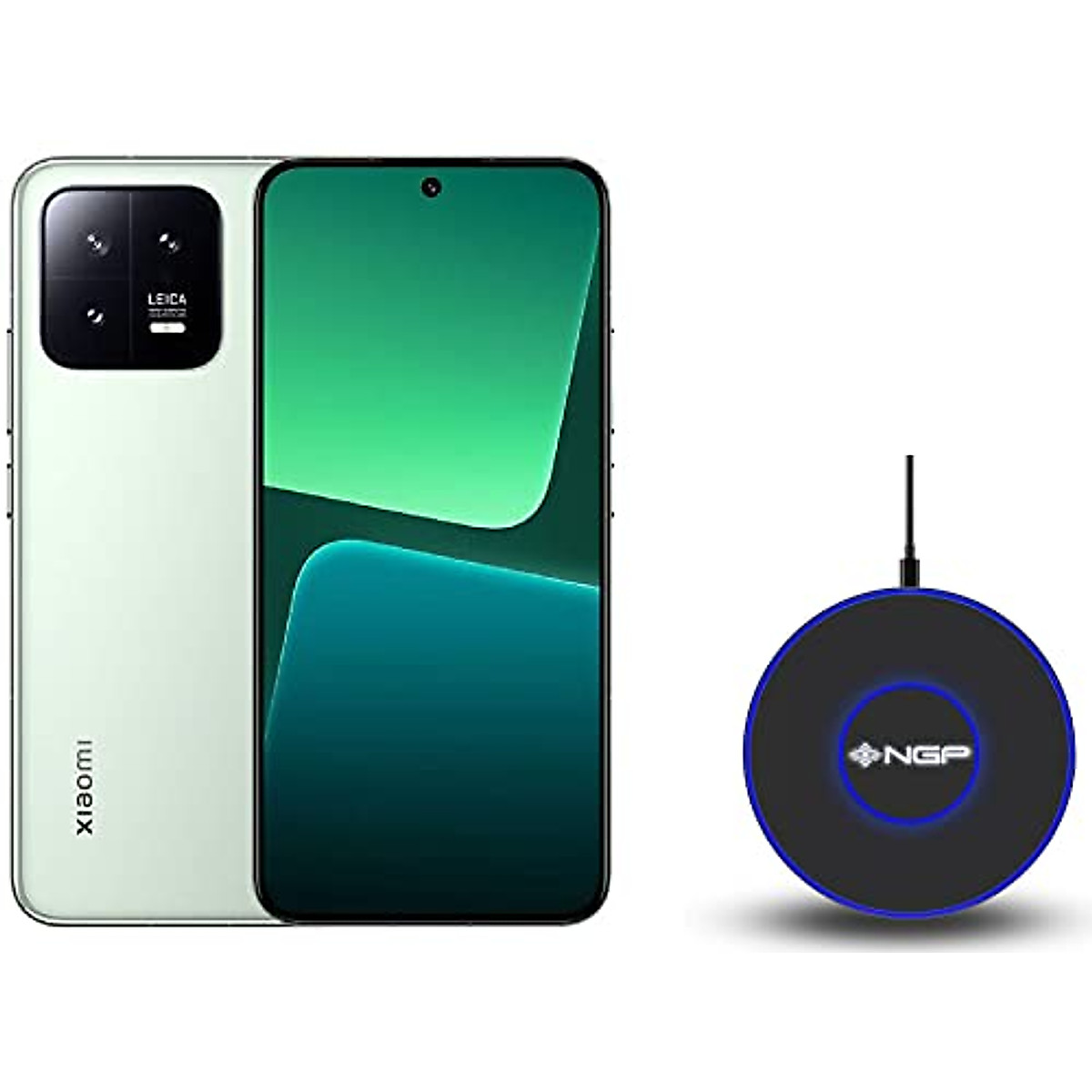 Xiaomi 13 5G Dual 256GB 12GB RAM Factory Unlocked (GSM Only | No CDMA - not Compatible with Verizon/Sprint) NGP Wireless Charger Included, Global - Green