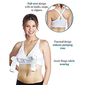 Rumina Racerback Hands Free Pump&Nurse Nursing Bra for Pumping. Perfect for Breastfeeding Pumps by Spectra, Medela, Lansinoh, etc., Nude L