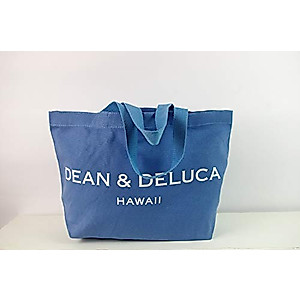 GlobalEdge Dean & Deluca Hawaii Blue Canvas Tote Shoulder Bag