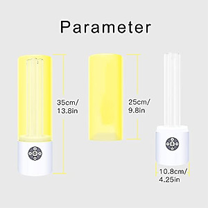 COTTON KNIGHT, UV Light Sanitizer, 55W UVC Germicidal Lamp, Air and Surface Sterilization, Kills 99.99% Germ Mites Molds, Room/Bathroom/Basement up to 750 sqft, 1Y Warranty (Gold with Ozone)