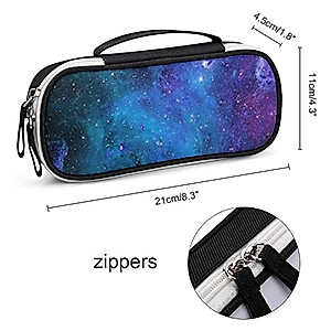 Space Galaxy Pencil Case Bag Large Capacity Stationery Pouch with Handle Portable Makeup Bag Desk Organizer