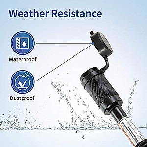 METOWARE Heavy Duty Trailer Hitch Pin Lock, 1/2" Diameter Lock Pin with 5/8" Adaptor, 8 Rubber O-Rings, Fits 2" Receiver Tubes, Class I-V Receivers (1 Pack)