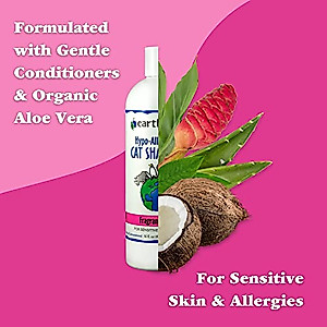 Earthbath Hypo-Allergenic Cat Shampoo - For Sensitive Skin & Allergies - Fragrance Free 16 oz