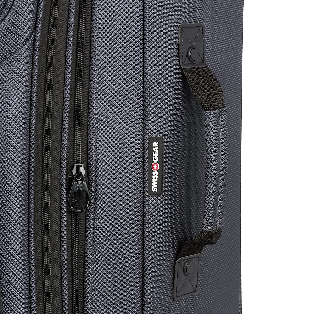 SwissGear Sion Softside Expandable Roller Luggage, Dark Grey, Checked-Large 29-Inch