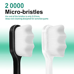 6 Pack Toothbrushes Soft Toothbrushes for Adults Extra Soft Toothbrushes for Sensitive Gums Ultra Soft Toothbrushes with 20000 Bristles for Bleeding Gums Ideal for Elder Pregnant Kids Home Travel
