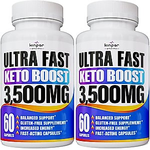 Complete Keto Pills - Keto Fast Exogenous Ketones Supplement for Improved Focus and Stamina - Advanced Weight Management, Energy, and Appetite Support - American Quality - 120 Capsules - Pack of 2