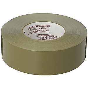 Nashua 398 Polyethylene Coated Cloth Professional Grade 1086199 Duct Tape, 55m Length x 48mm Width, Olive Drab