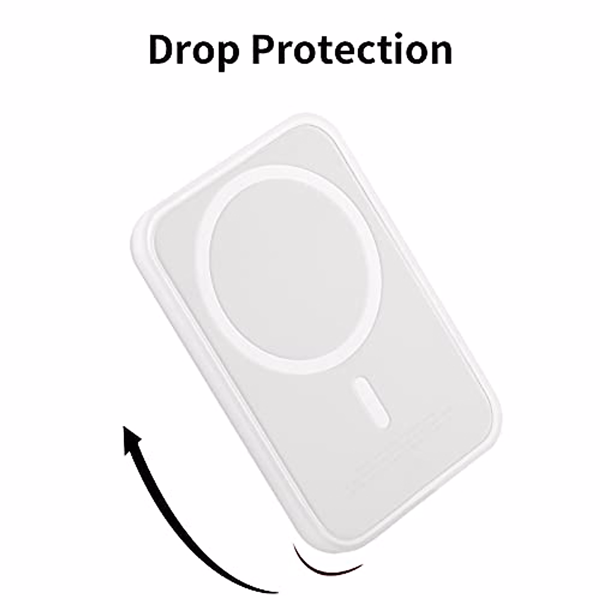 Oakxco Silicone Case Compatible with Magsafe Battery Pack, Magsafe Battery Pack Cover, Scratch & Shatter Resistant, Matte Clear