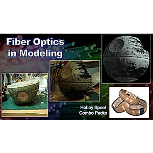 Fiber Optic Lighting Filament & LED Illuminator for Crafts & Modeling: Hobby Spool Combo Pack 200