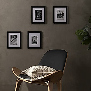 eletecpro 8x10 Picture Frames Set of 10, Display 4x6 or 5x7 Photo Frame with Mat or 8x10 without Mat, Wall Gallery Photo Frames, Table Top Display or Wall Mounting (Black, 8x10)