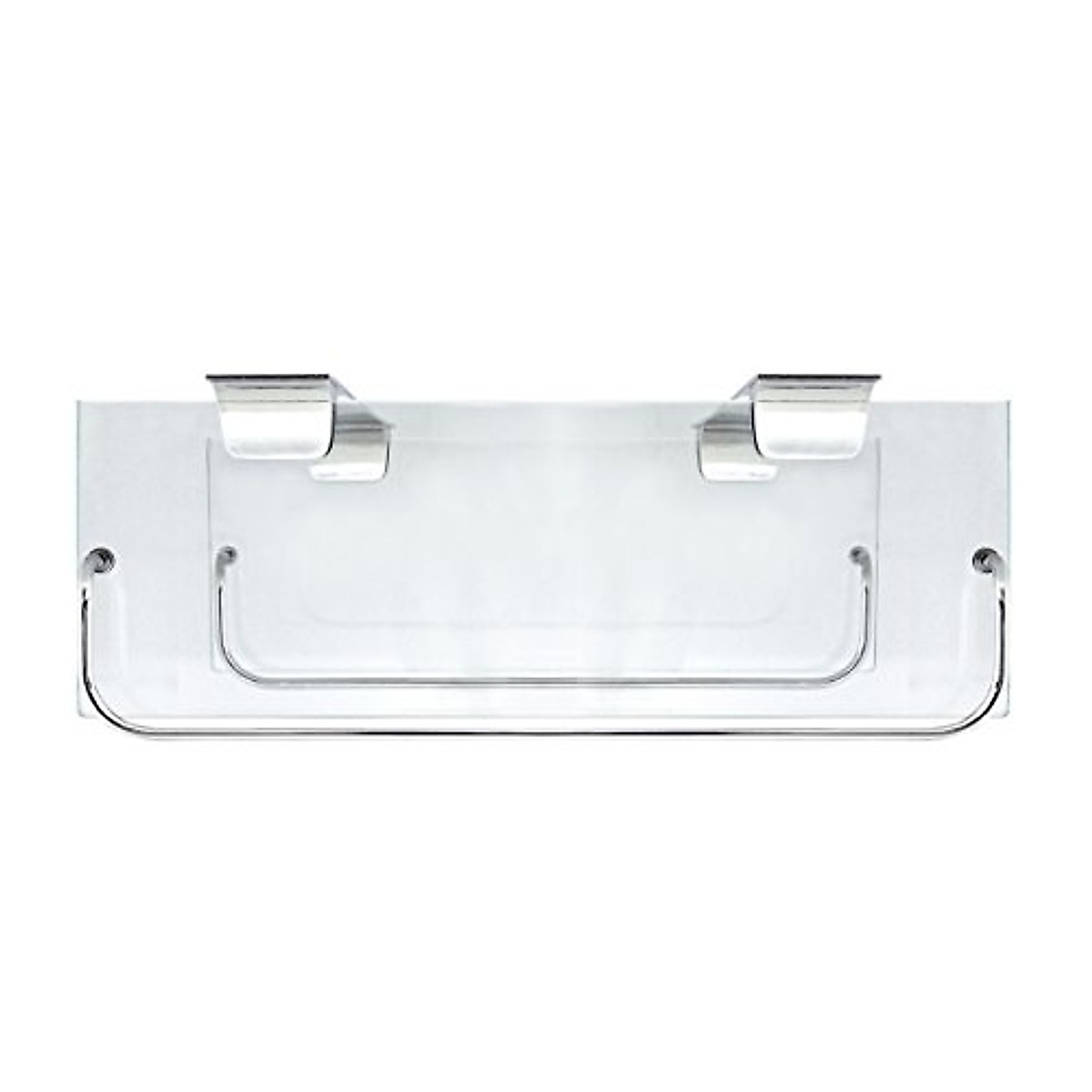 MODONA Double Glass Wall Shelf with Rail – Polished Chrome – 5 Year Warrantee