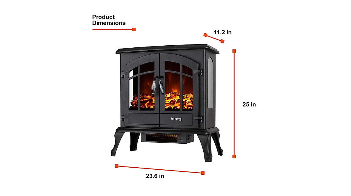 e-Flame USA Jasper Electric Fireplace Stove Heater