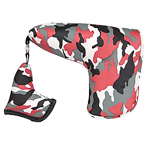 Golf Builder Red Camouflage Golf Club Blade Putter Head Cover Camou Putter Cover