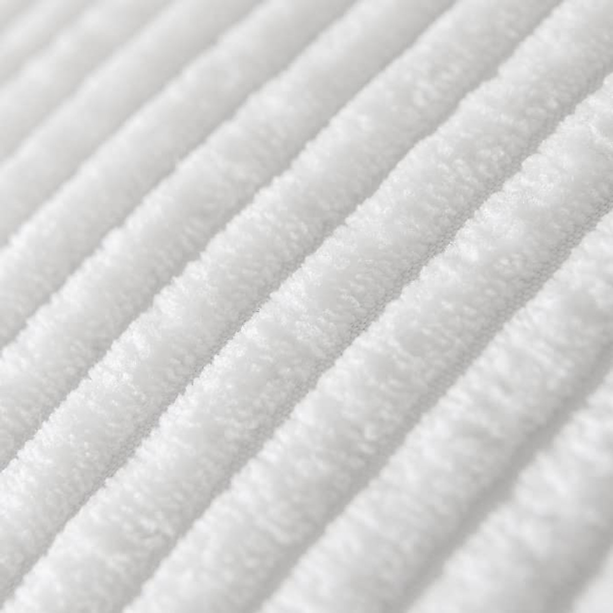 ANRODUO Pack of 2 White Boho Decorative Pillow Covers with Pom-poms 12x20 Pillow Cover Corduroy Cushion Case Cute and Soft Lumbar Throw Pillows for Bed Couch Sofa Living Room Fall Home Decor