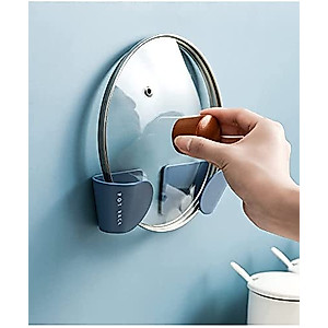 6 Pairs of Wall Mount Pot Lid Organizer, Cabinet Door Organizer Pot Hangers for Kitchen Wall Mount, Adjustable Lid Holder