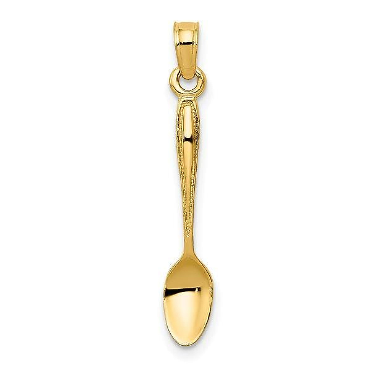 IceCarats 14K Yellow Gold Table Spoon Necklace Charm Pendant 27mm x 5mm Only