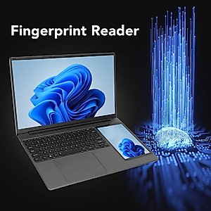 Acogedor Double Screen Laptop Extender, 15.6in UHD 16GB RAM 7in Touchscreen Laptop, for N5095 Quad Core CPU with 4 Threads, 2.9GHz Quad Core 7000mAh, for Win 11 (16+256G US Plug)