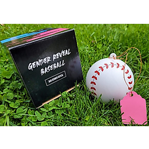 J&M Gender Reveal Baseball for Baby Showers and Reveal Parties - 100% All Natural Holi Powder (Pink)
