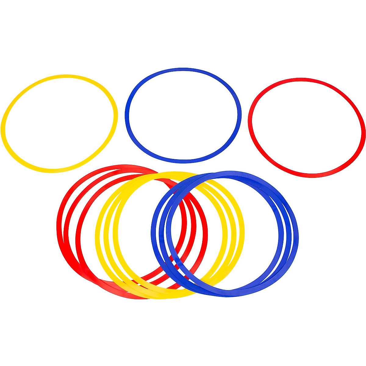 Trademark Innovations Speed and Agility Training Rings (Set of 12), Multi Color, 16-Inch