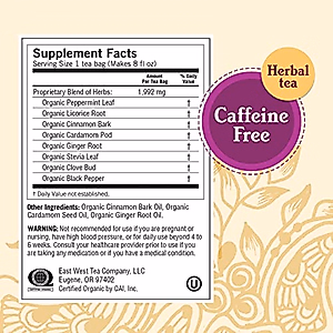 Yogi Tea Egyptian Licorice Mint Tea - 16 Tea Bags per Pack (4 Packs) - Caffeine-Free Organic Tea - Includes Peppermint Leaf, Licorice Root, Cinnamon Bark, Cardamom Pod, Ginger Root & More