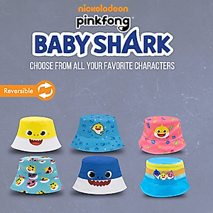 Reversible Pinkfong Baby Shark Sun Hat for Toddler Girls, Boys, and Kids