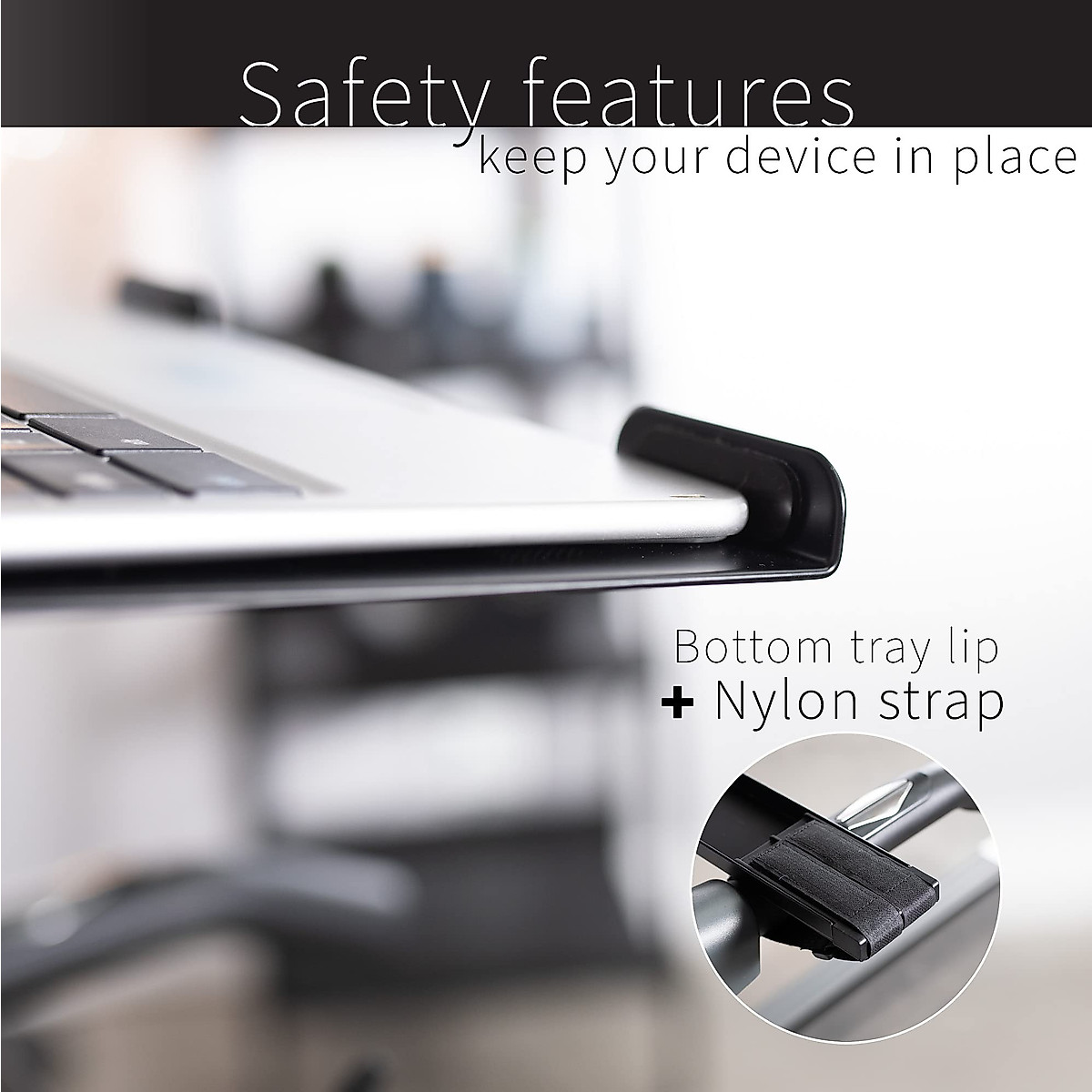 VIVO Universal Laptop Treadmill Desk, Adjustable Ergonomic Notebook Mount Stand for Treadmills Stand-TDML1