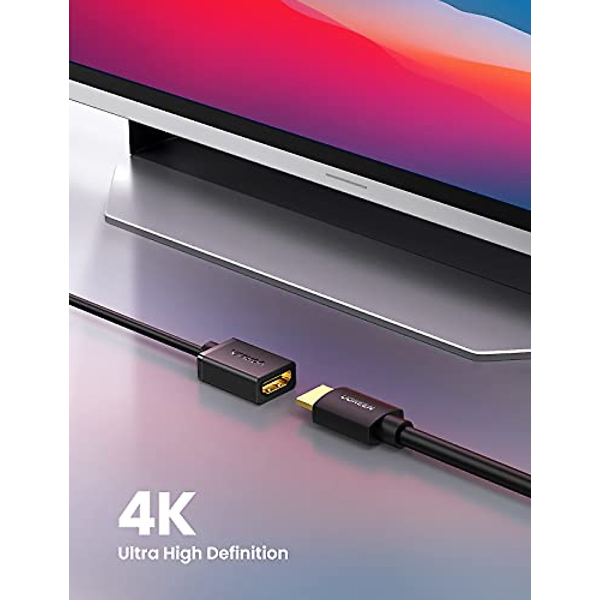 UGREEN 4K Micro HDMI to HDMI Adapter Male to Female Cable HDMI 2.0 4K@60Hz HDR 3D Dolby 18Gbps High Speed Compatible with GoPro Hero 7 6 Raspberry Pi 4 Sony A6000 Camera Retroid Pocket 2+