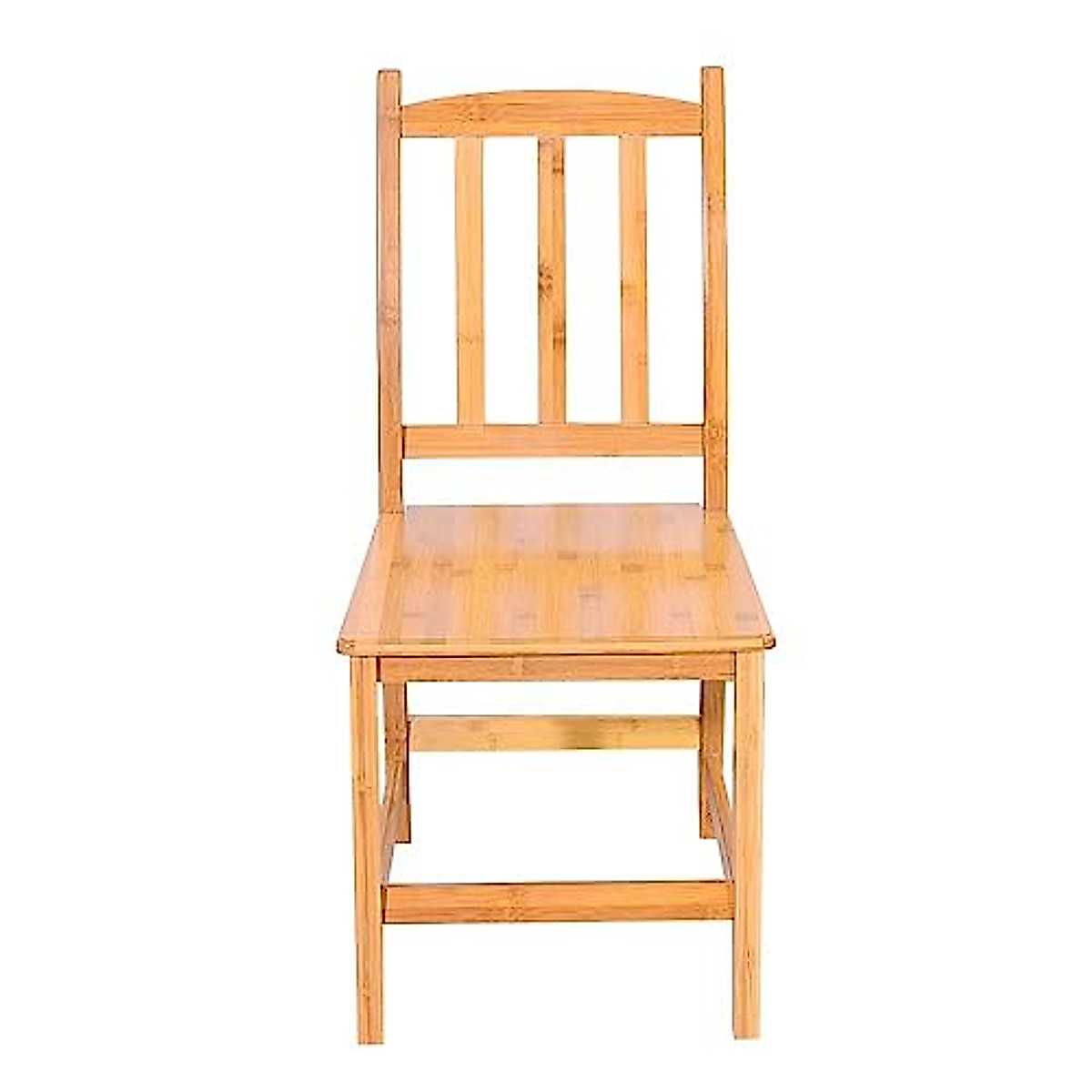 Kopokd [Set of 2 Dining Chairs - Sturdy Wooden Seats Natural Finish Kitchen Furniture