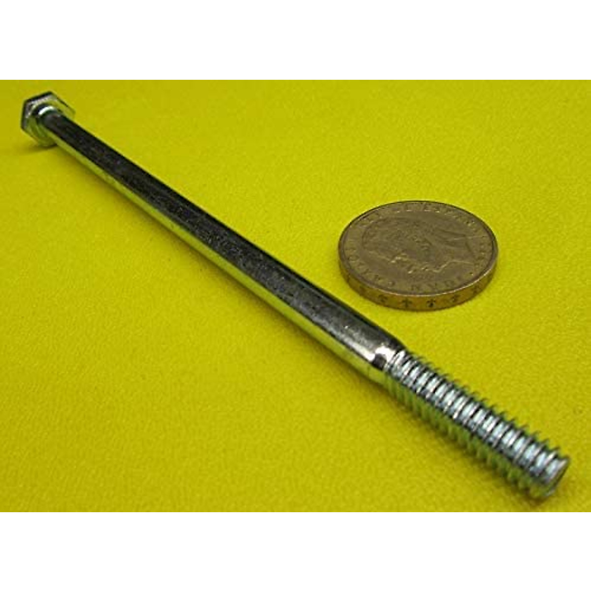 Grade 5 Zinc Steel Hex Bolts RH PT 1/4"-20 x 5.00" Length 50 pcs