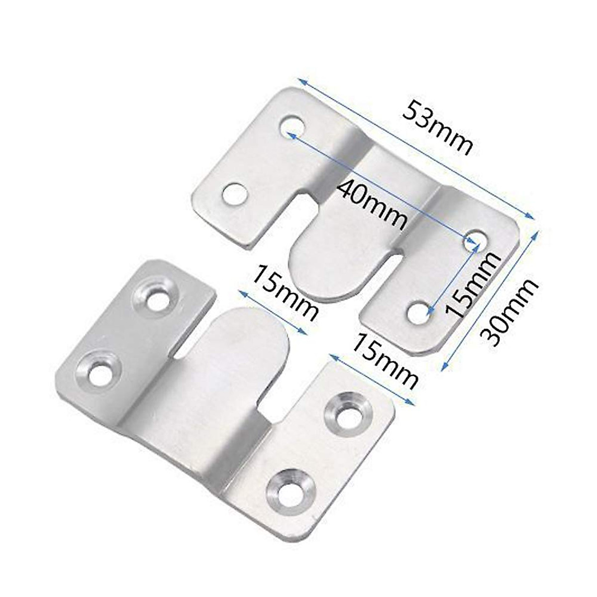 4 Pieces (2 Pairs) Stainless Steel Universal Sectional Sofa Interlocking Photo Frame Connector Bracket Sofa Connector Bracket 2mm Thickness Sectional Couch Bracket with Screws, Large