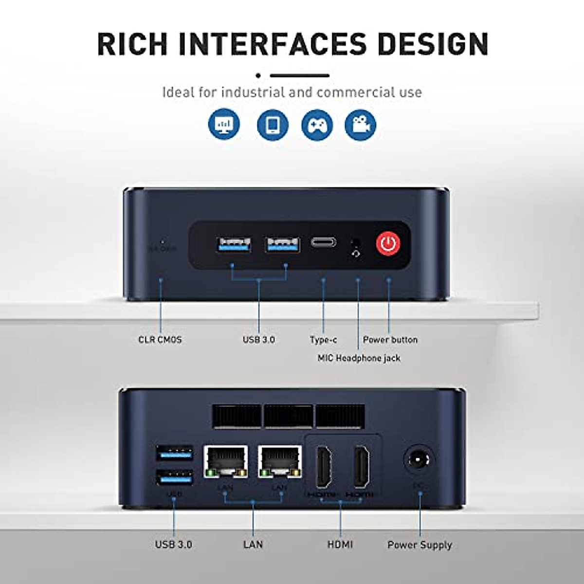 Beelink Processor N5105(up to 2.9GHz), U59 Pro Mini PC, Mini Desktop Computer with 16GB DDR4 + 500GB SSD, Supports 4K Dual HDMI/Type-C, Dual WiFi, BT4.0 Small Computer