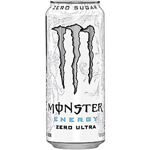 Monster Energy Zero Ultra, Sugar Free Energy Drink, 16 Fl oz (Pack of 15)
